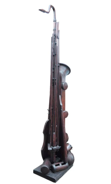 Mahogany Carved Saxophone 6.7 feet tall – Umoja House